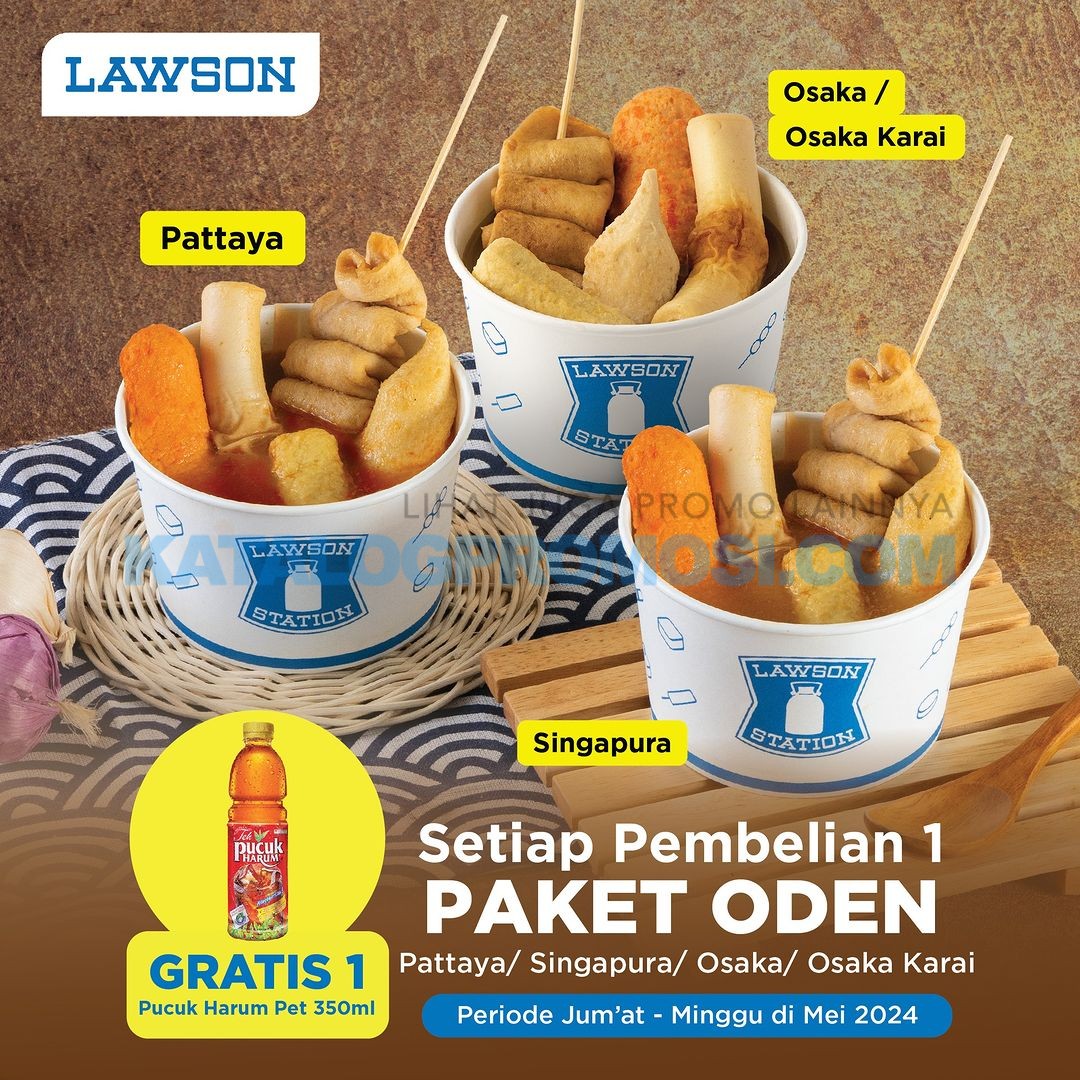 Promo LAWSON GRATIS Teh Pucuk Harum setiap pembelian Paket Oden ...