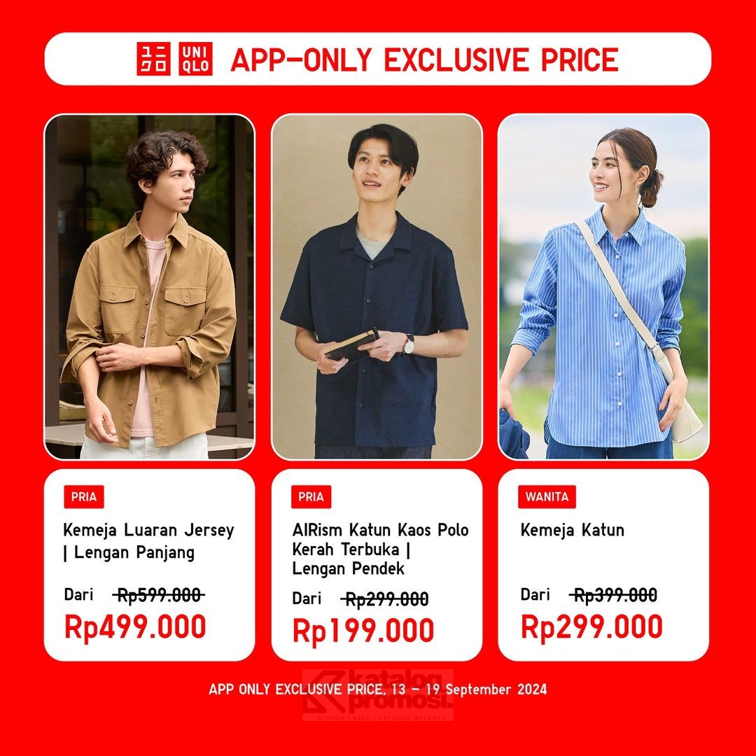 Promo UNIQLO APP-ONLY EXCLUSIVE PRICE • SoPasti.Com