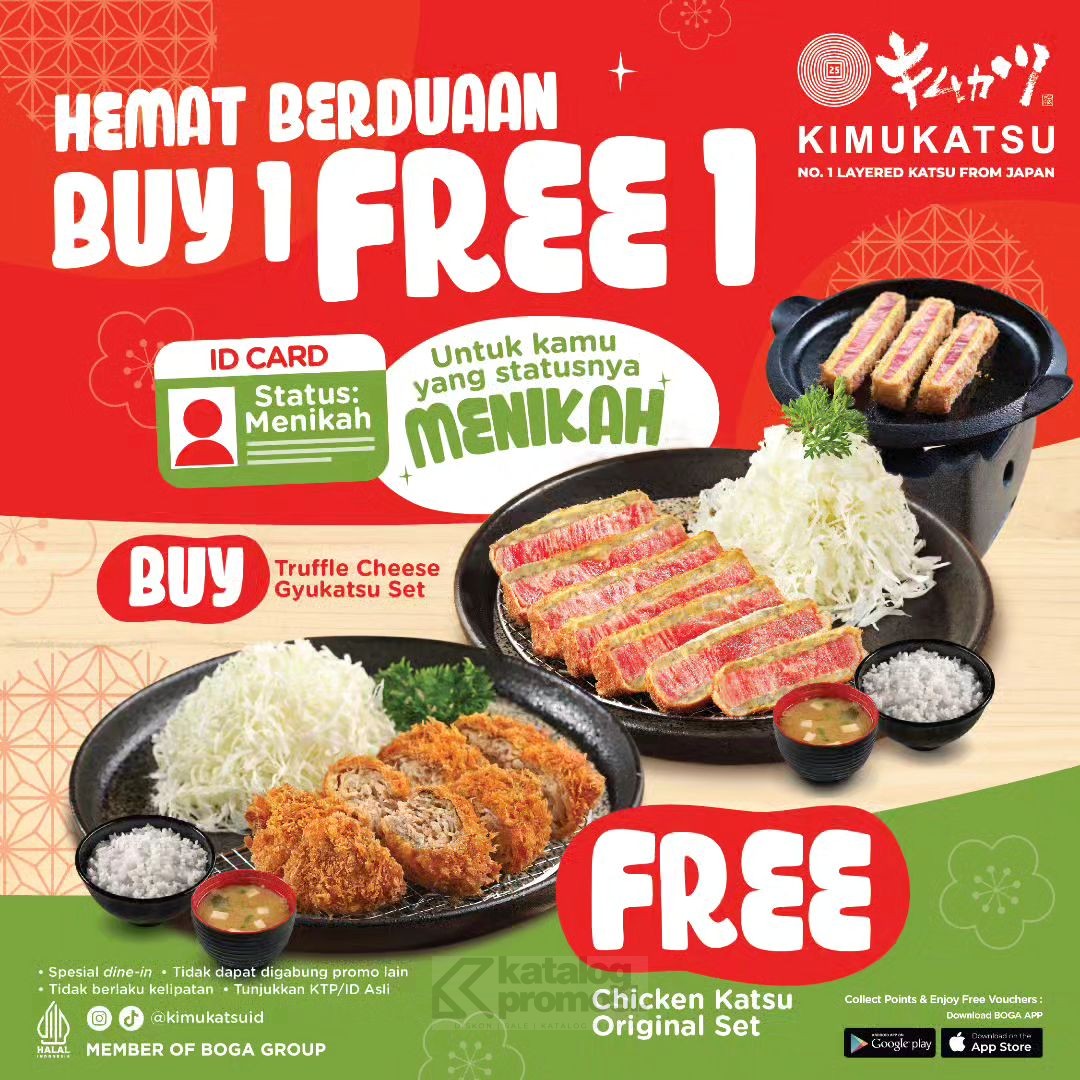 Promo KIMUKATSU BELI 1 GRATIS 1* buat pemegang KTP dengan status ...