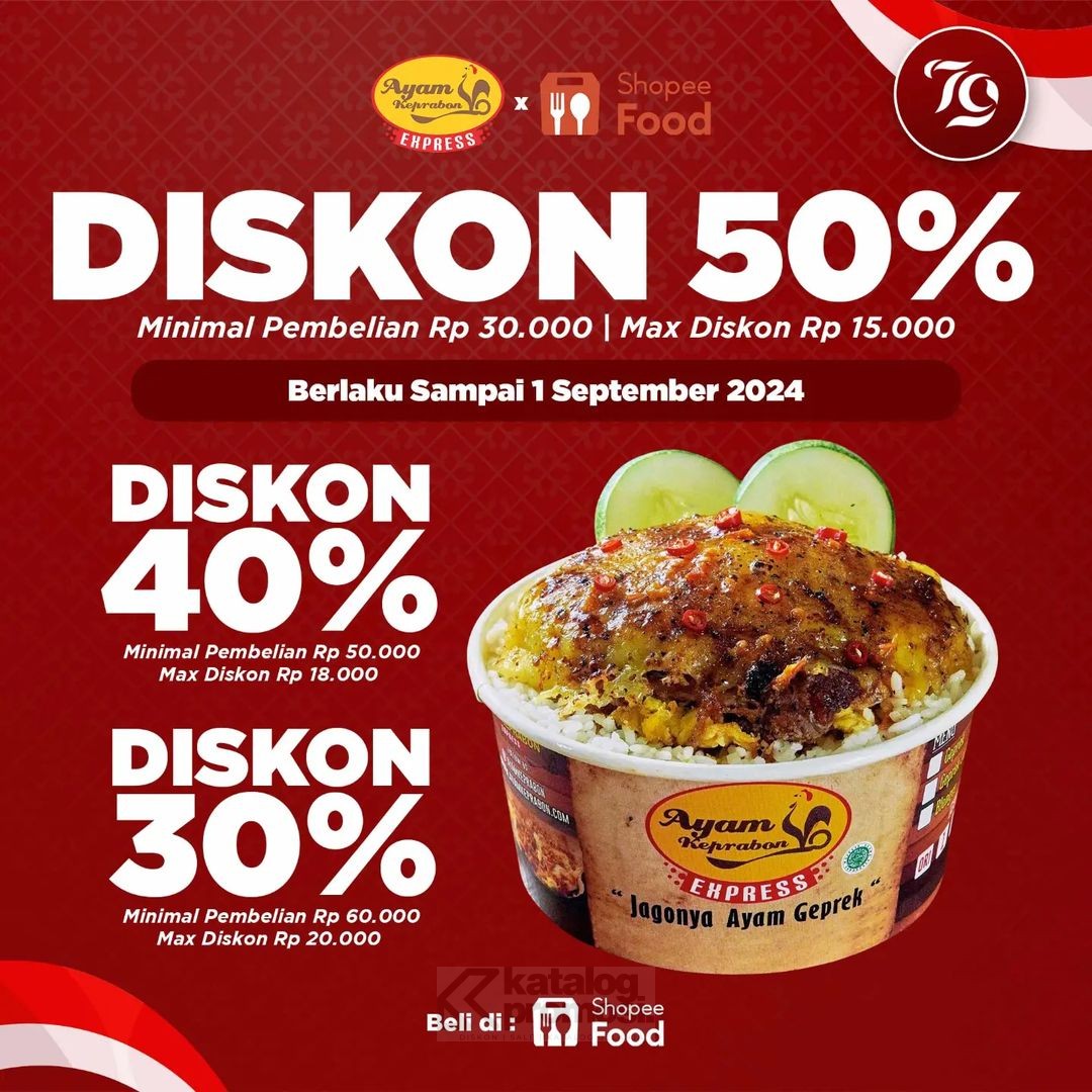 Promo AYAM KEPRABON EXPRESS SHOPEEFOOD - DISKON HINGGA 50%