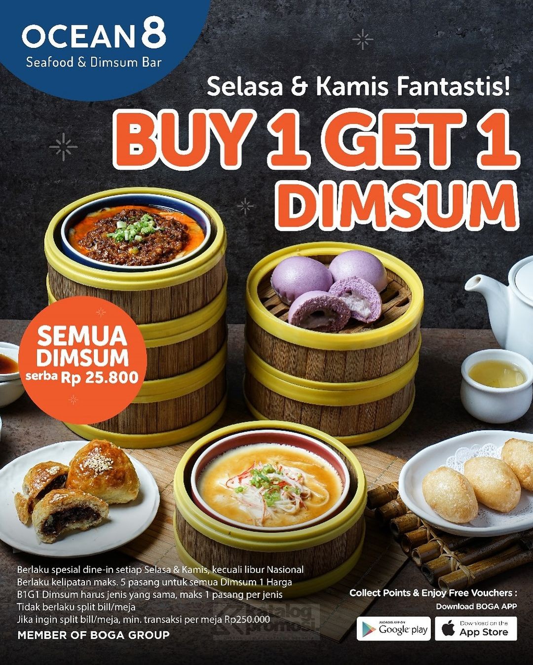 PROMO OCEAN 8 Selasa & Kamis Fantastis! BELI 1 GRATIS 1 Semua Dimsum ...
