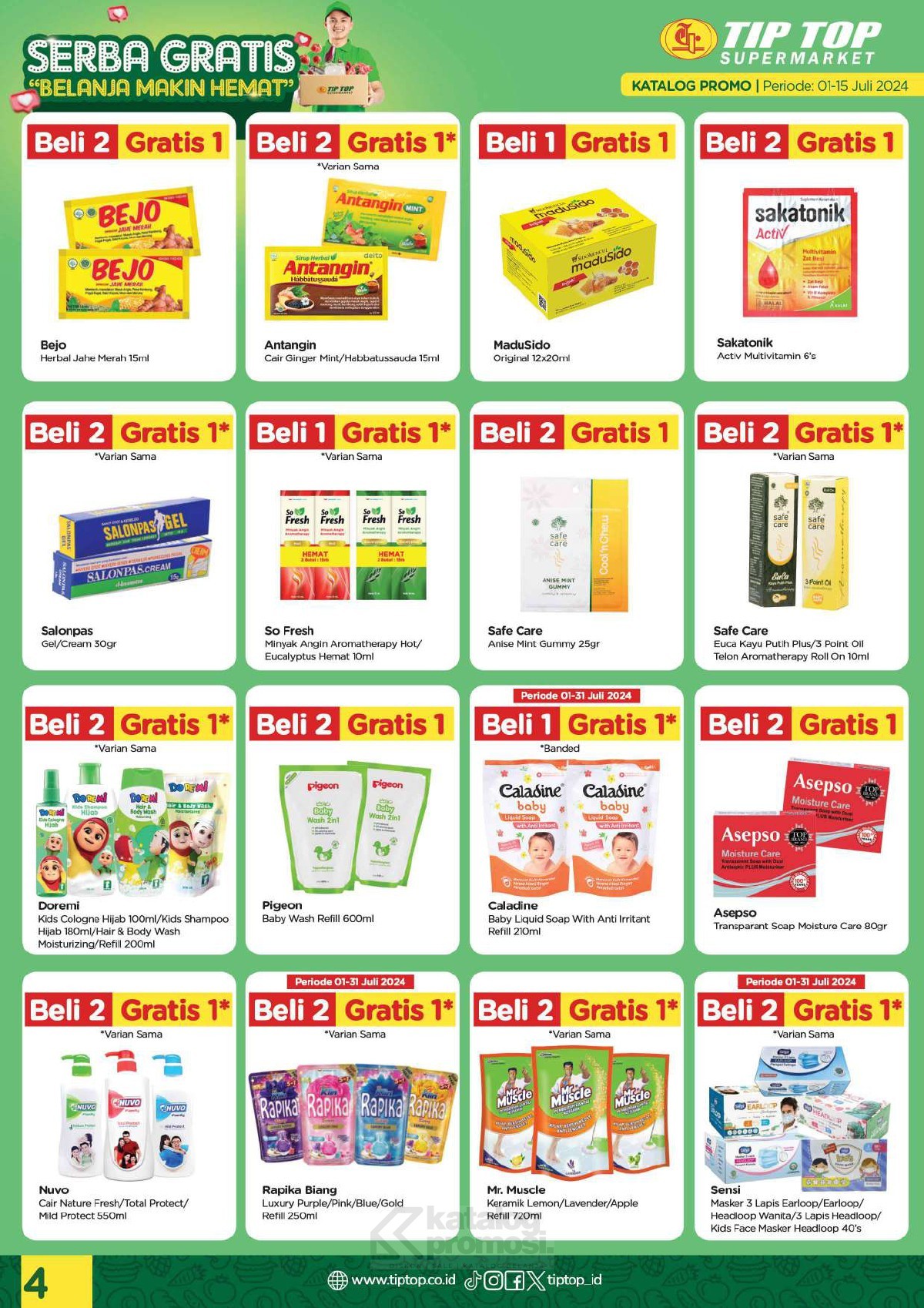 Promo TIP TOP SWALAYAN Katalog Mingguan 01-15 JULI 2024 • SoPasti.Com