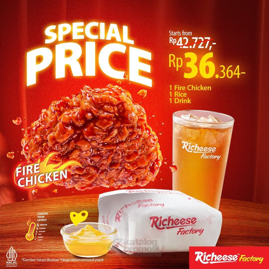 Promo Richeese Factory Special Price Combo Fire Chicken mulai dari Rp ...