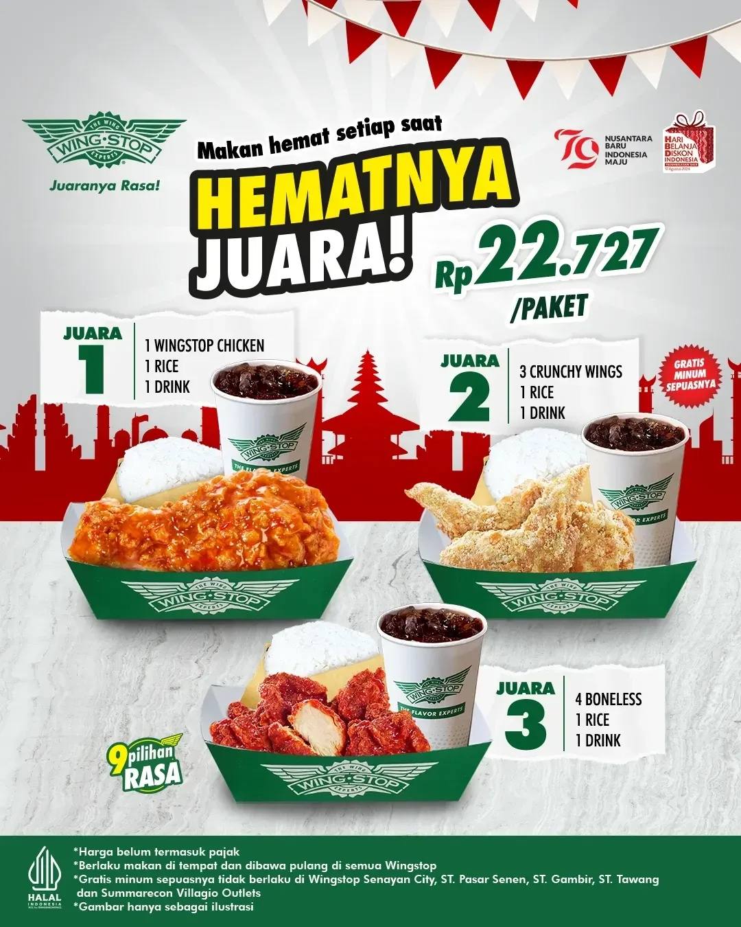 Promo WINGSTOP MENU HEMATNYA JUARA! cuma Rp. 22RIBUAN • SoPasti.Com