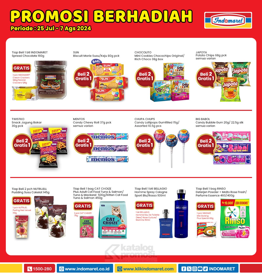 PROMOSI BERHADIAH INDOMARET periode 25 JULI – 07 AGUSTUS 2024 • SoPasti.Com