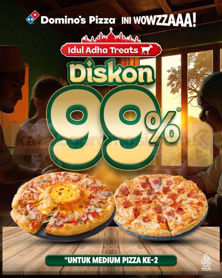 Promo Domino’s Pizza Idul Adha Diskon 99% Medium Pizza ke-2 • SoPasti.Com