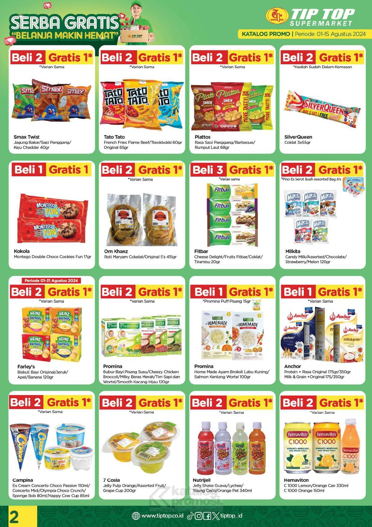 Promo TIP TOP SWALAYAN Katalog Mingguan 01-15 AGUSTUS 2024 • SoPasti.Com