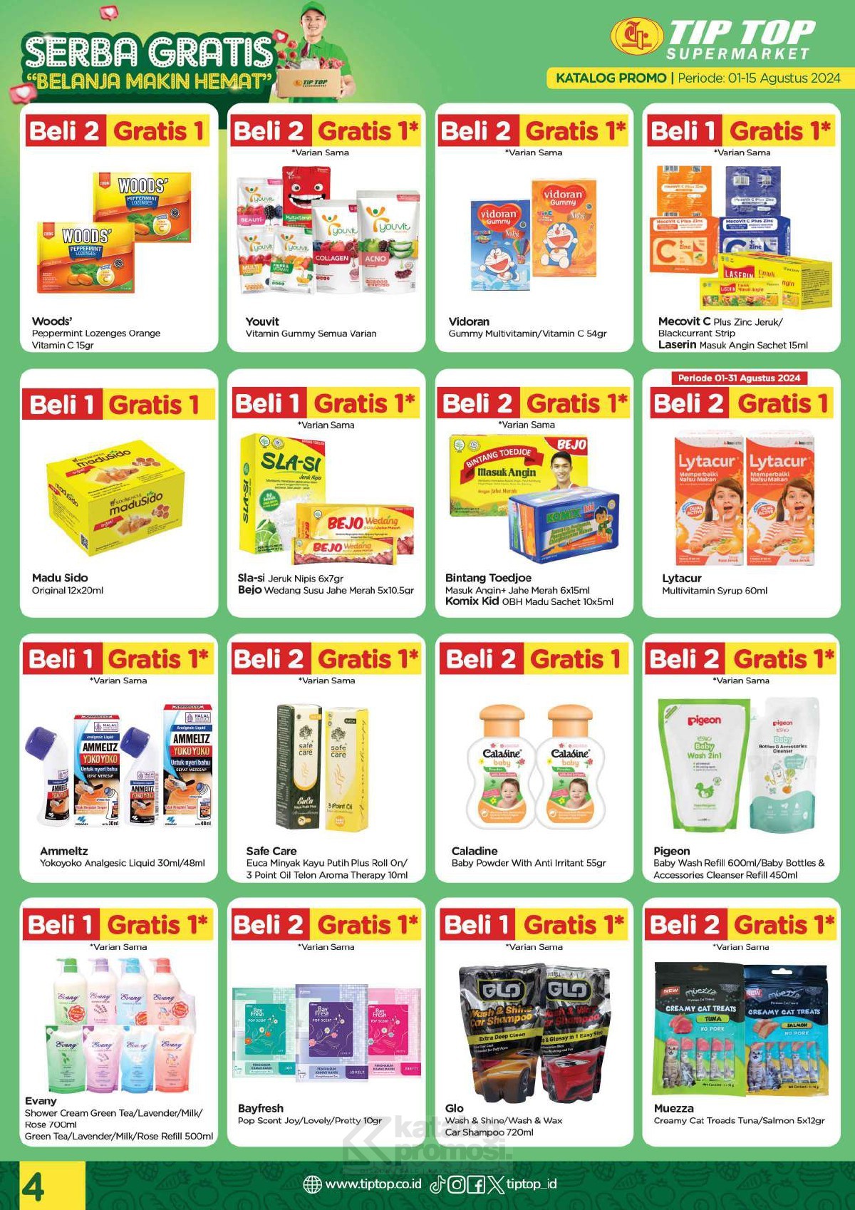 Promo TIP TOP SWALAYAN Katalog Mingguan 01-15 AGUSTUS 2024 • SoPasti.Com