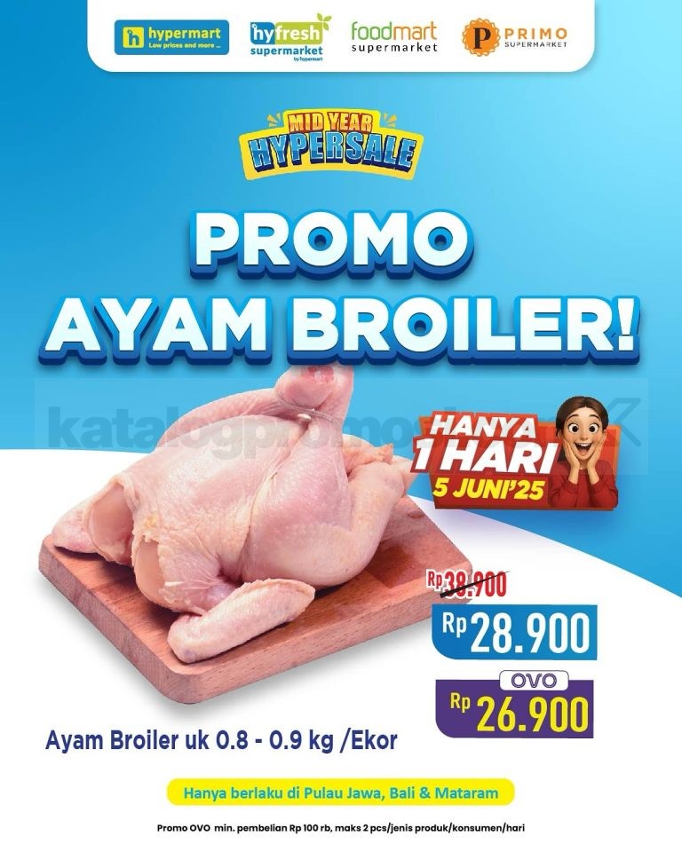 Promo Hypermart Ayam Broiler Rp26.900 Hanya 1 Hari