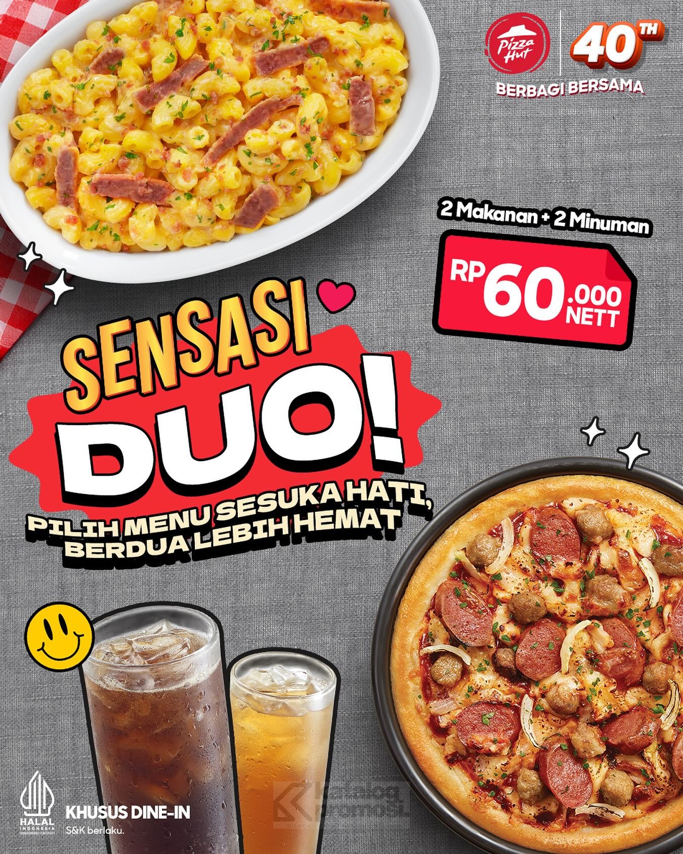 Promo PIZZA HUT PAKET HEMAT SENSASI DUO MAKAN BERDUA CUMA 60RIBUAN ...