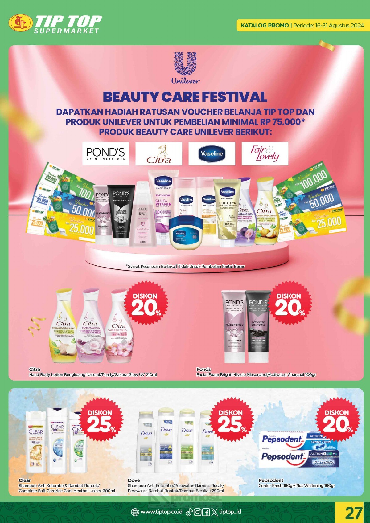 Promo TIP TOP SWALAYAN Katalog Mingguan 16-31 AGUSTUS 2024