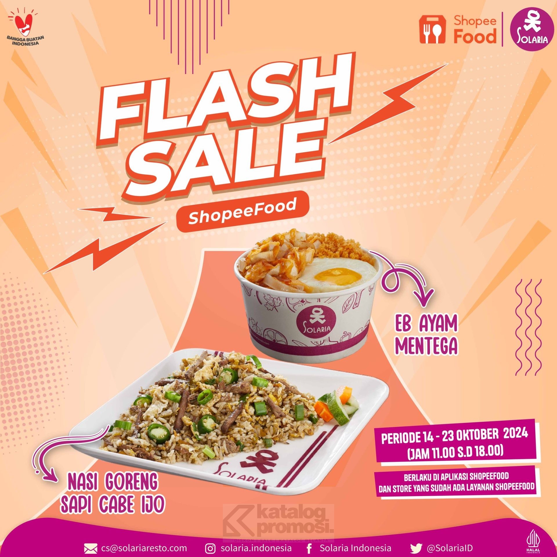 Promo SOLARIA SHOPEEFOOD FLASH SALE! HARGA SPESIAL MENU FAVORIT ...
