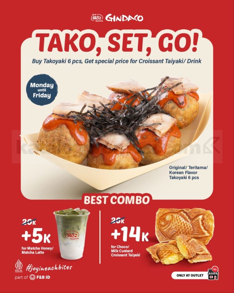 Promo Gindaco Tako Set Go Beli 6 Dapat Harga Spesial*