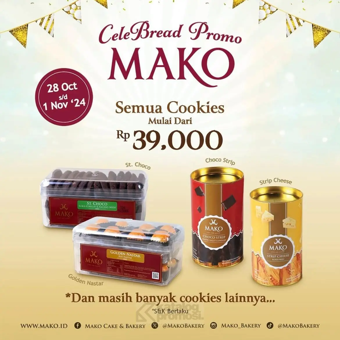 Promo Mako Bakery Diskon Gede-Gedean Semua Roti Mulai dari 8.500