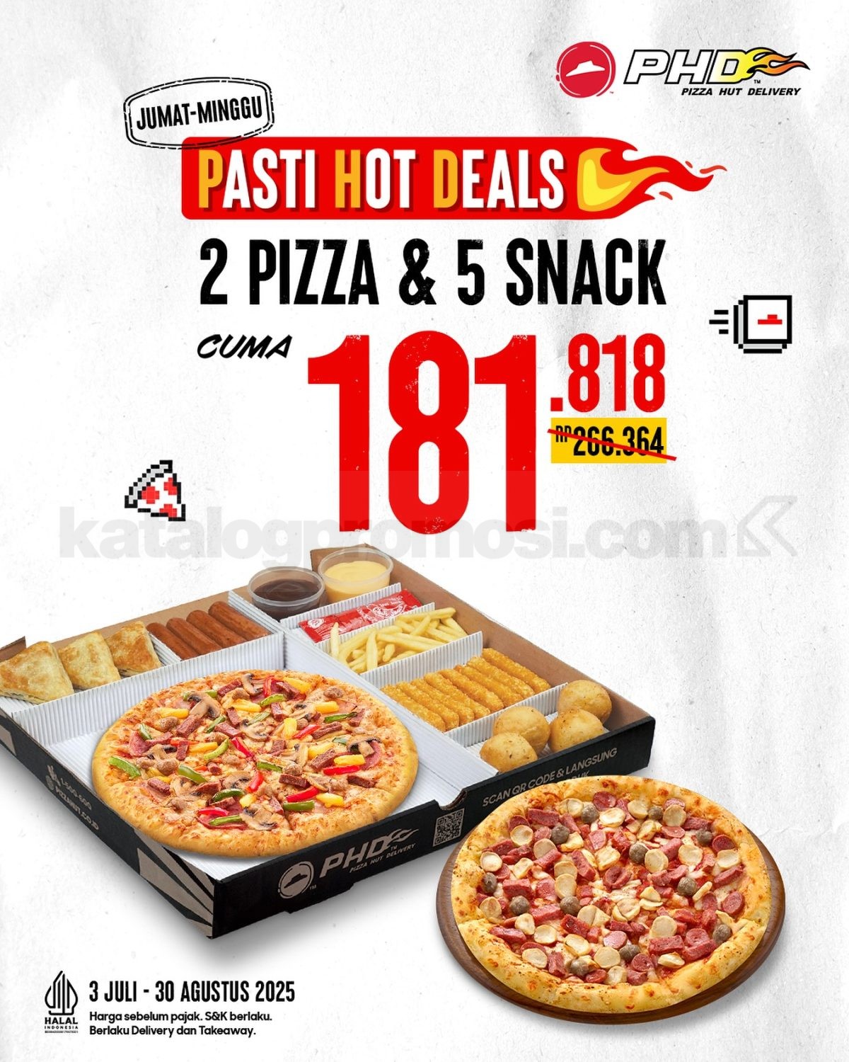Promo PHD Weekend 1 Big Box + 1 Regular Pizza cuma Rp181.000 • SoPasti.Com