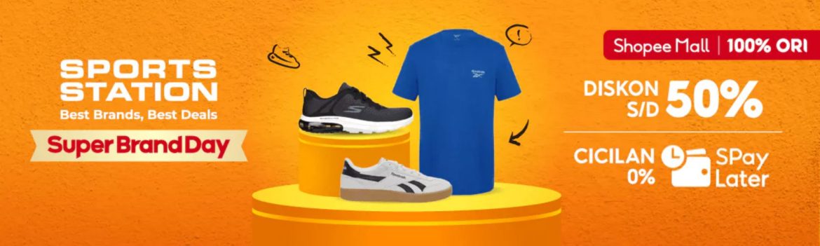 Sports Station Super Brand Day di Shopee Mall FLASH SALE Diskon hingga ...