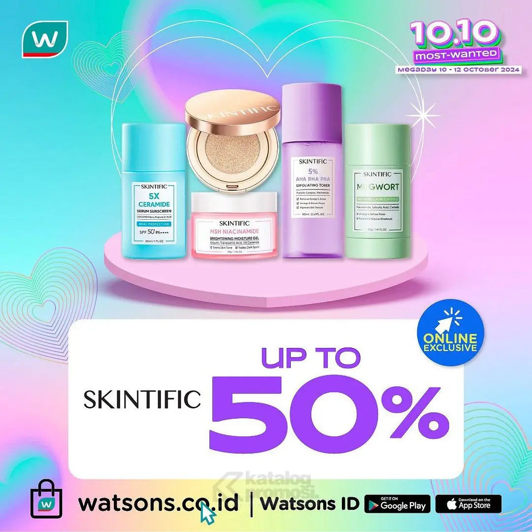 Watsons 10.10 Most Wanted Sale MEGADAY! Diskon hingga 70%