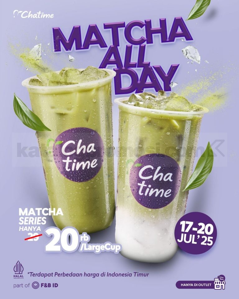 Promo Chatime Matcha Series Cuma Rp20.000