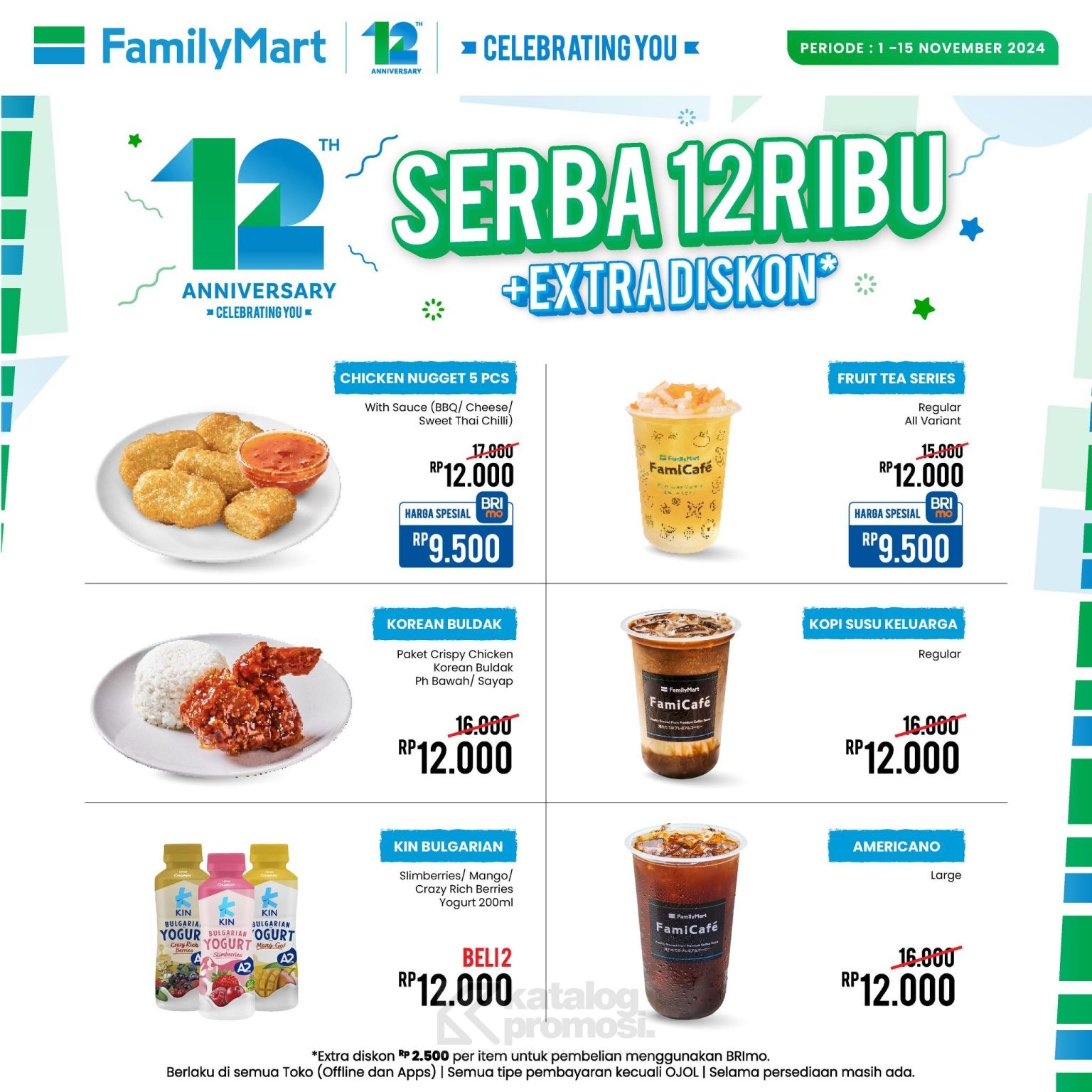 Promo FamilyMart 12th Anniversary Serba 12 Ribu untuk Produk Favorit!