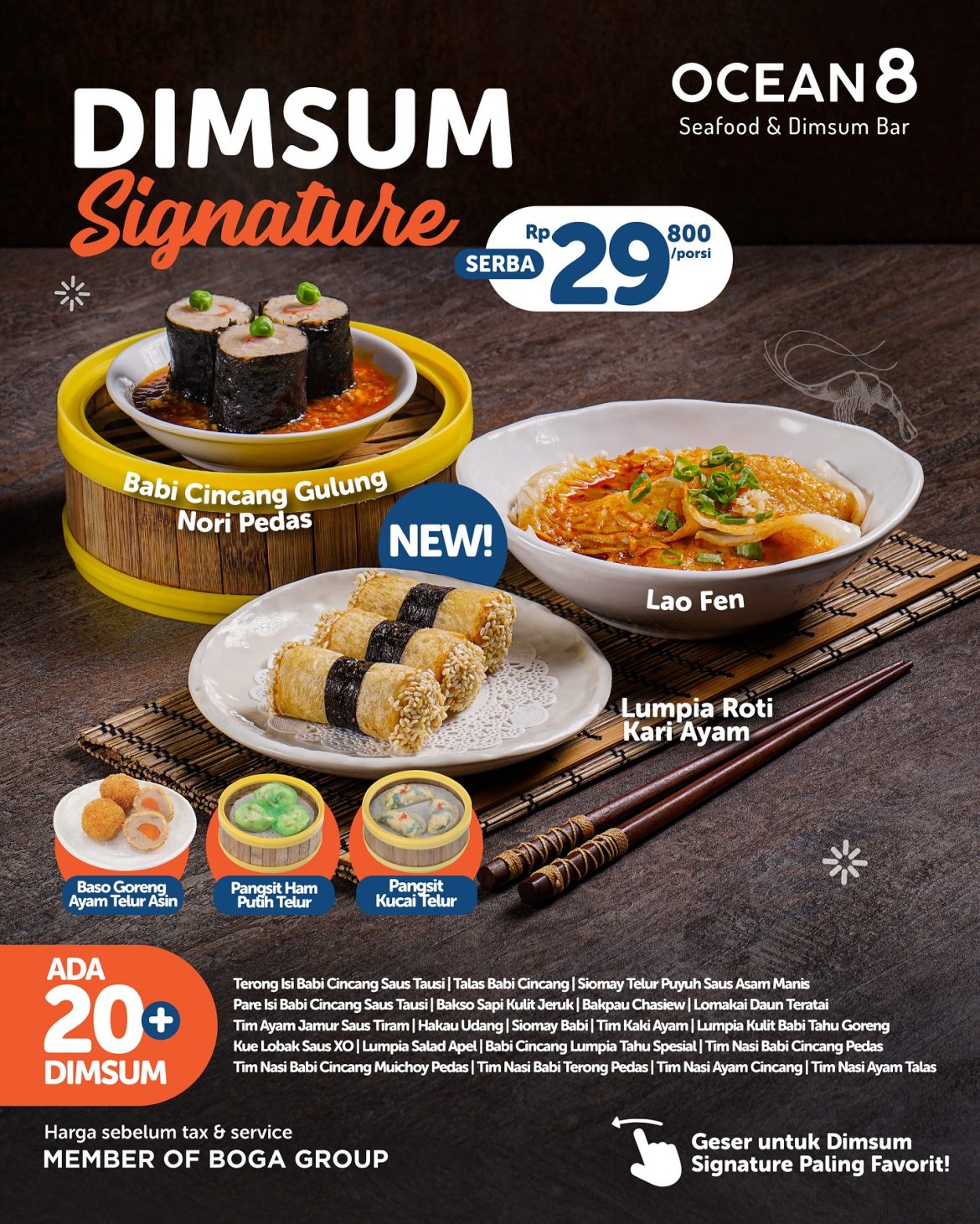 Promo Ocean 8 Dimsum 1 Harga mulai Rp. 25.800 • SoPasti.Com