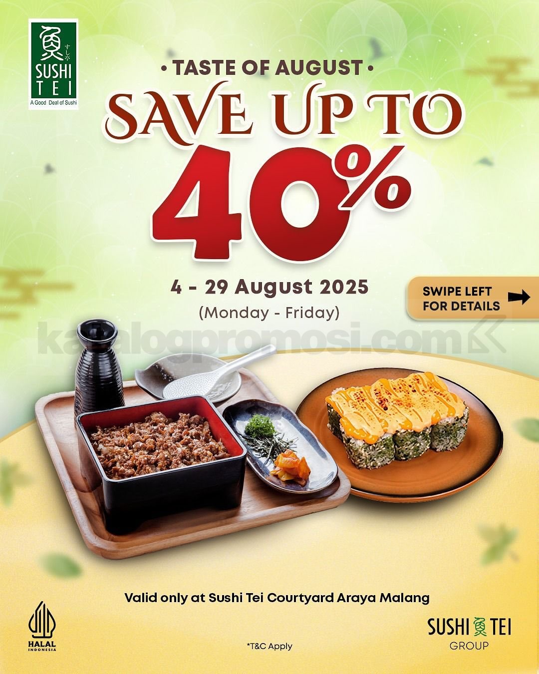 Promo Sushi Tei Courtyard Araya Malang Diskon 40% Menu Pilihan ...