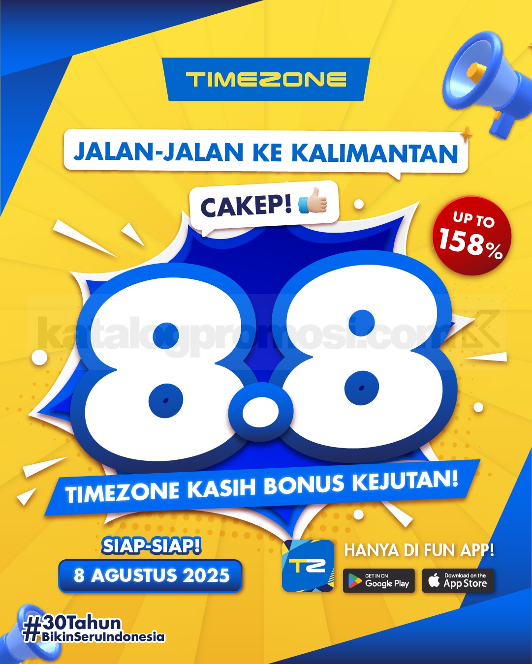 Promo Timezone 8.8 Bonus Tizo up to 158%