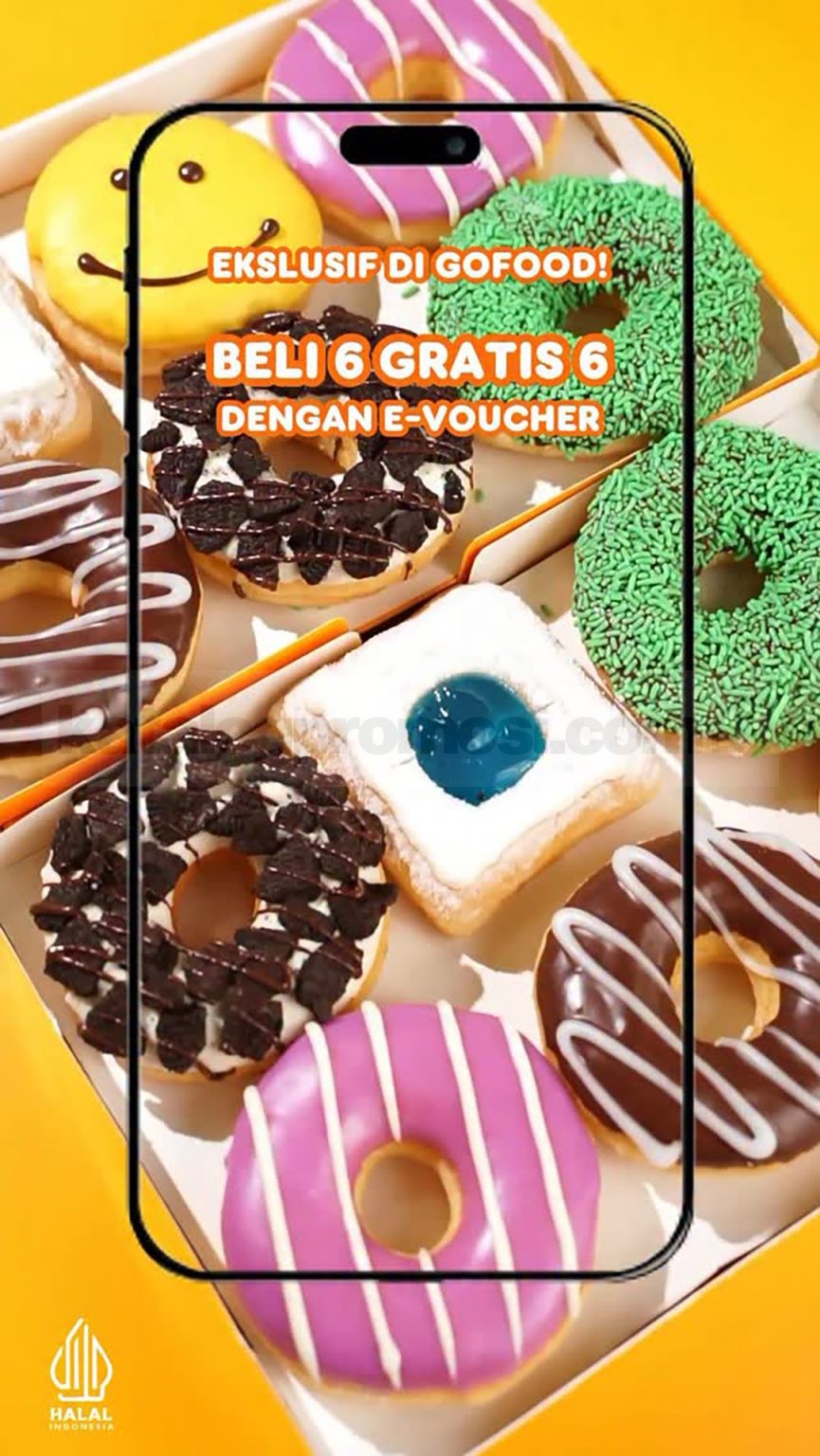 Promo Dunkin GoJek Beli 6 Gratis 6 Donut