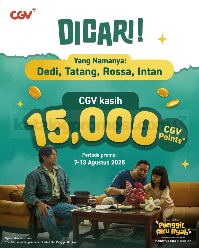 Promo CGV Nama Tertentu Bisa Dapat 15000 Points