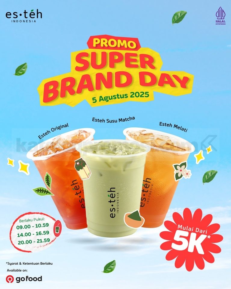 Promo Esteh Indonesia GoFood Super Brand Day Esteh cuma Rp5.000