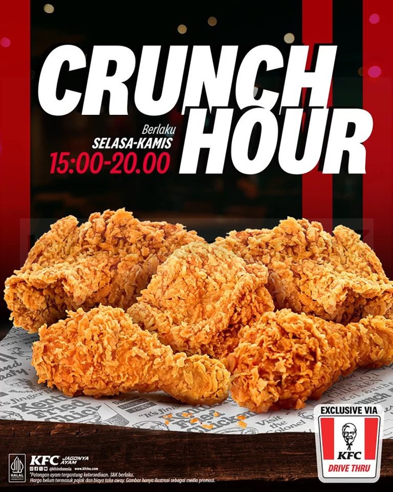 Promo KFC Crunch Hour 5 Ayam Rp. 60.000