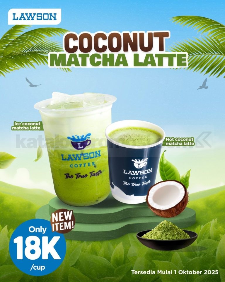 Promo Lawson NEW! Coconut Matcha Latte Rp 18.000