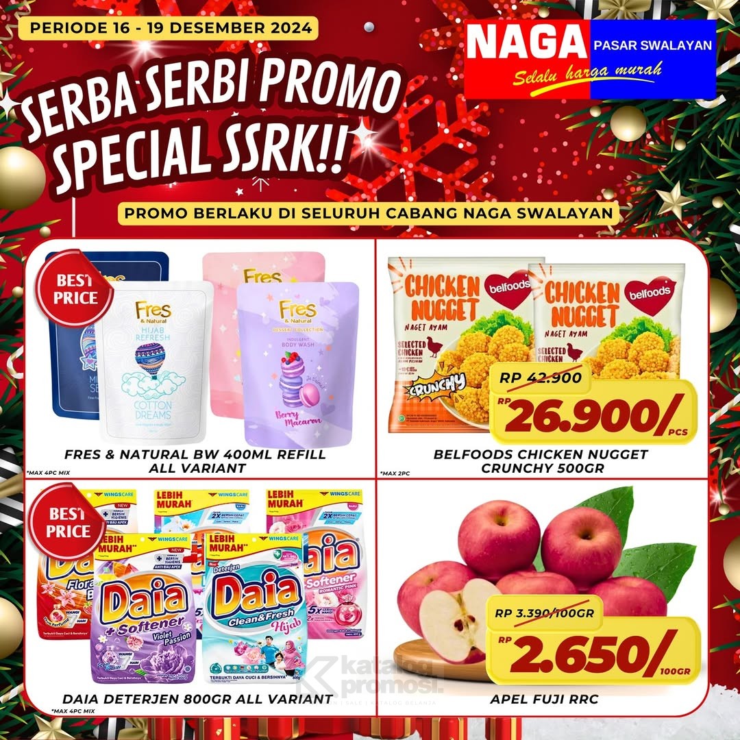 Promo Naga Swalayan WEEKDAY 16-19 DESEMBER 2024 • SoPasti.Com