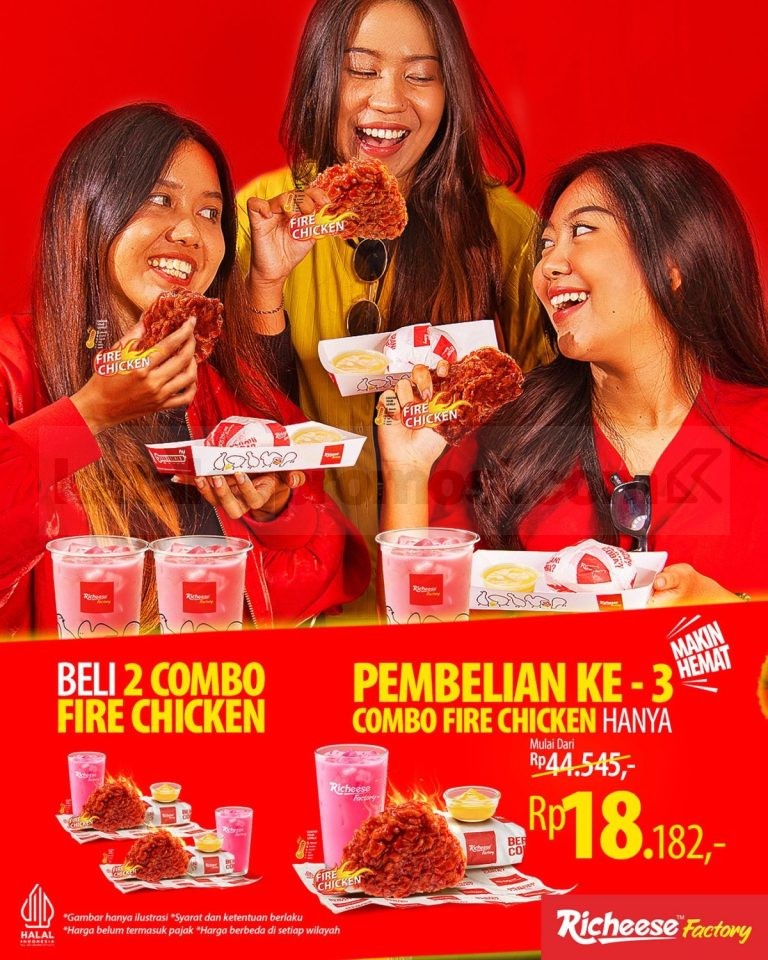 Promo Richeese Factory Beli Combo Fire Chicken Rp18.182
