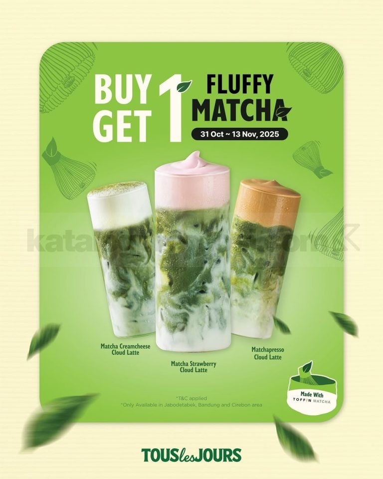 Promo Tous Les Jours Buy 1 Get 1 Fluffy Matcha • SoPasti.Com
