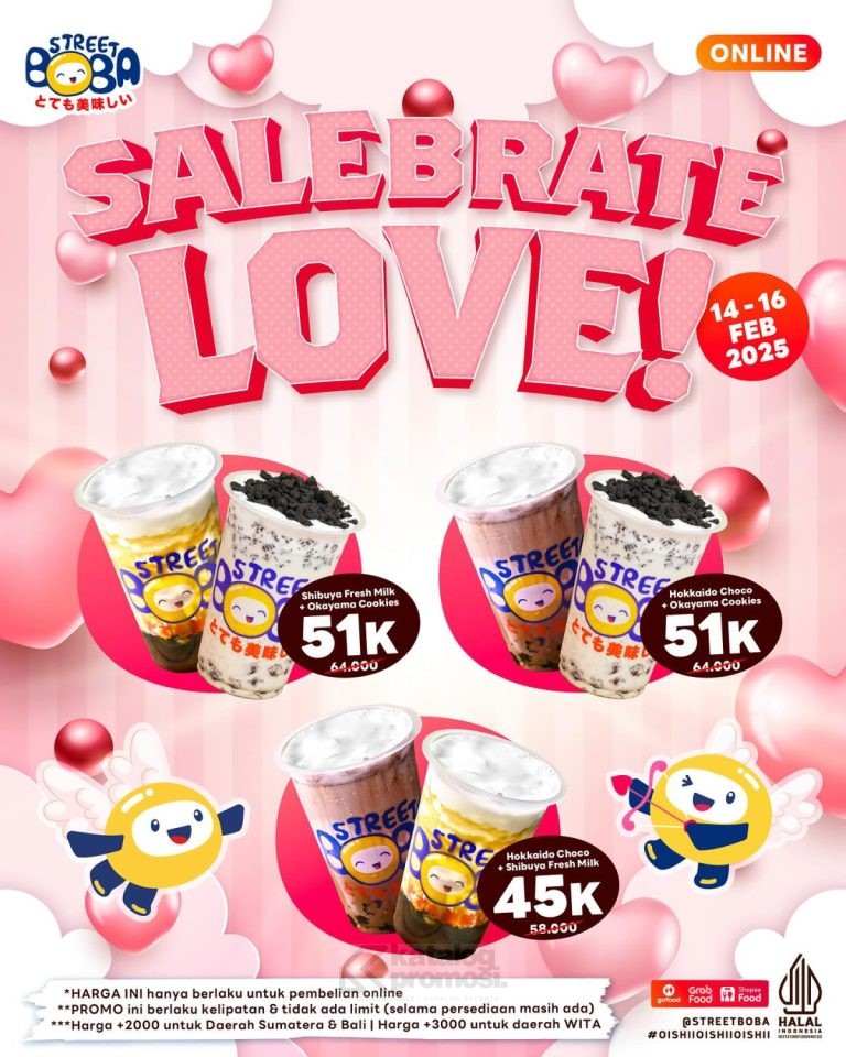 Promo Street Boba Selebrate Love! Harga Spesial 2 Minuman Favorit mulai ...