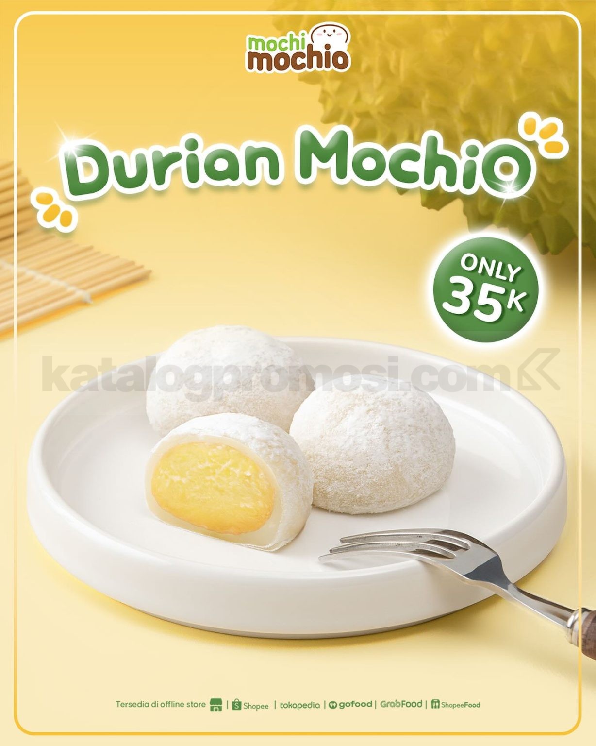 Promo Mochi Mochio! Durian MochiO Cuma 35 Ribu*