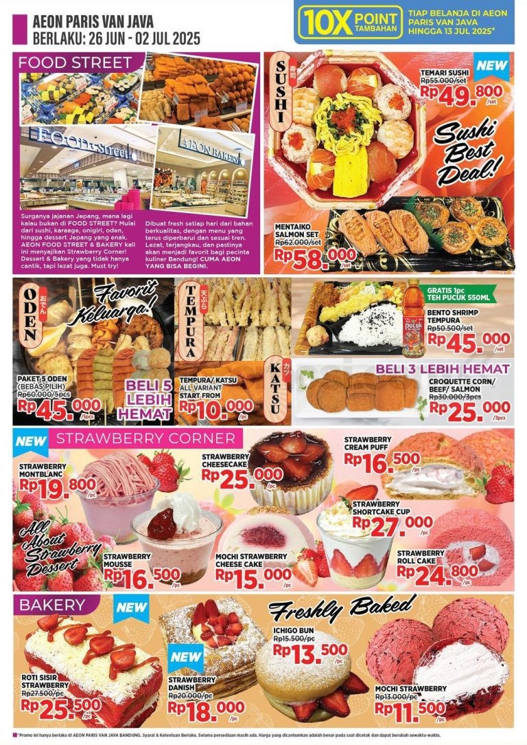 Promo AEON Paris Van Java Bandung Grand Opening 26 Juni - 02 Juli 2025