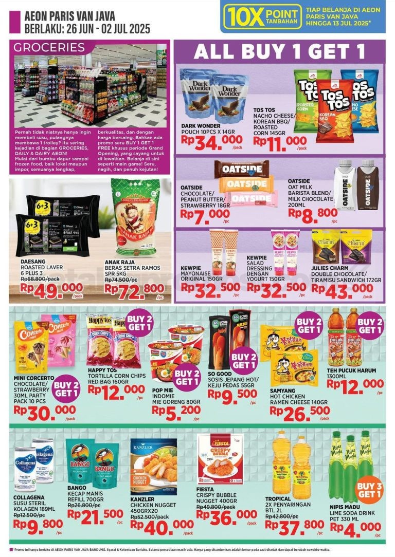 Promo AEON Paris Van Java Bandung Grand Opening 26 Juni - 02 Juli 2025