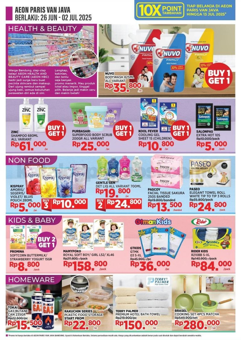 Promo AEON Paris Van Java Bandung Grand Opening 26 Juni - 02 Juli 2025