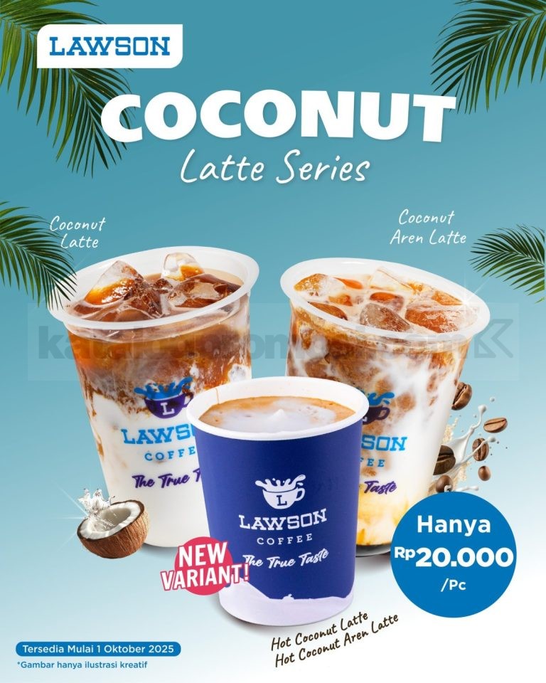Promo Lawson NEW! Coconut Latte Series Rp 20.000