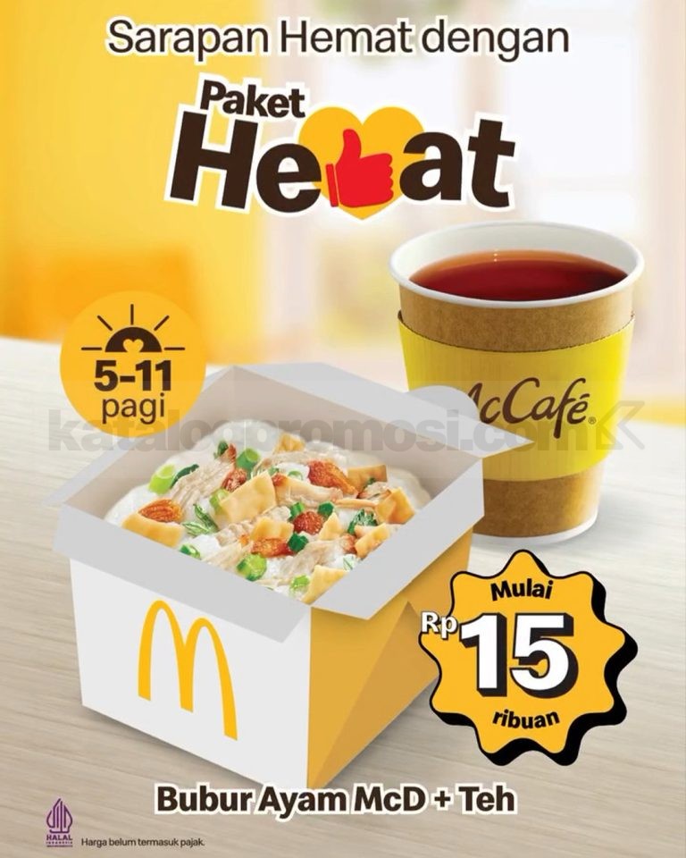 Promo McDonald’s Paket Hemat Sarapan Mulai Rp15.000