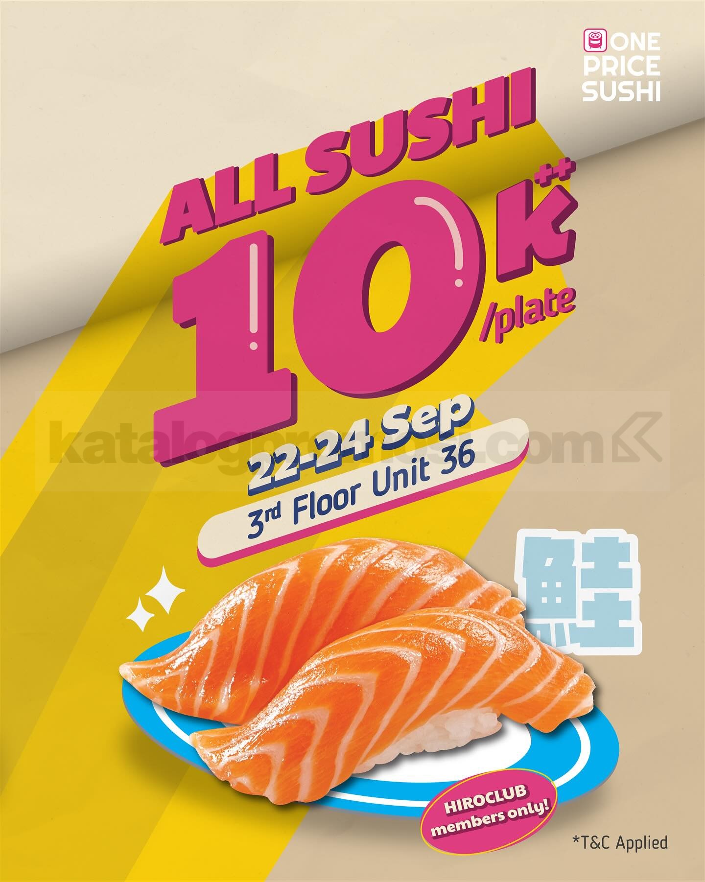 Promo Sushi Go! Grand Batam Mall Opening Special All Sushi Rp 10.000 • SoPasti.Com