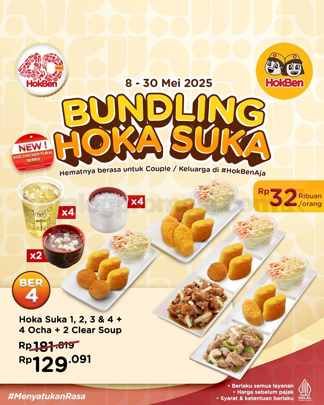 Promo HokBen Spesial Bundling Hoka Suka mulai Rp. 32Ribuan per orang