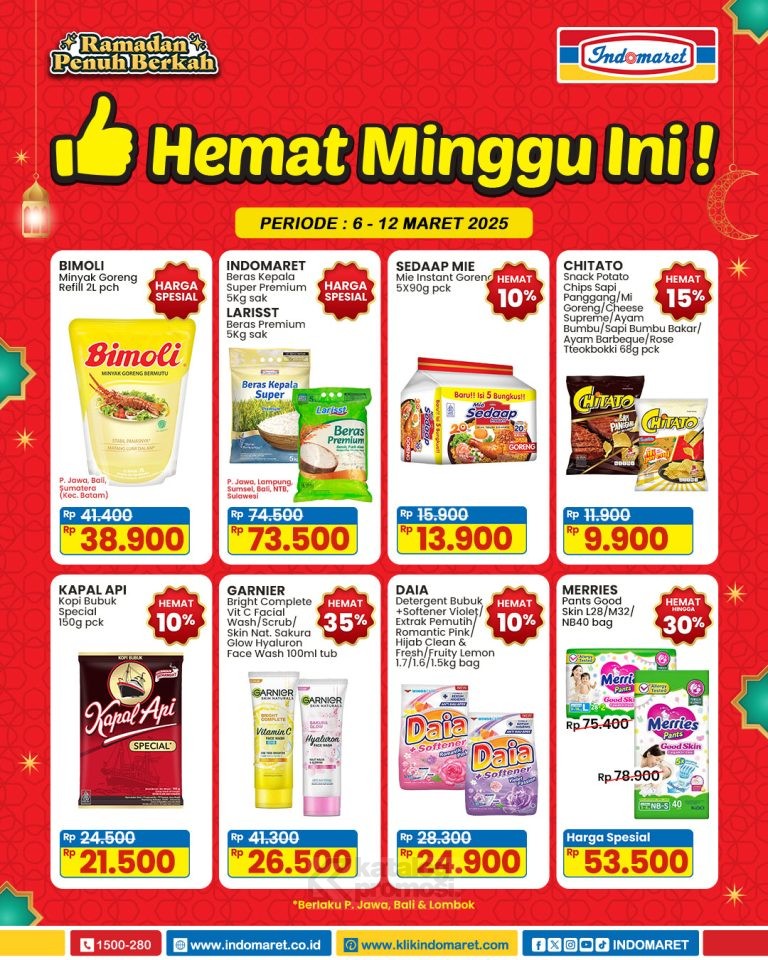 PROMO INDOMARET Hemat Minggu ini 06 – 12 MARET 2025 • SoPasti.Com