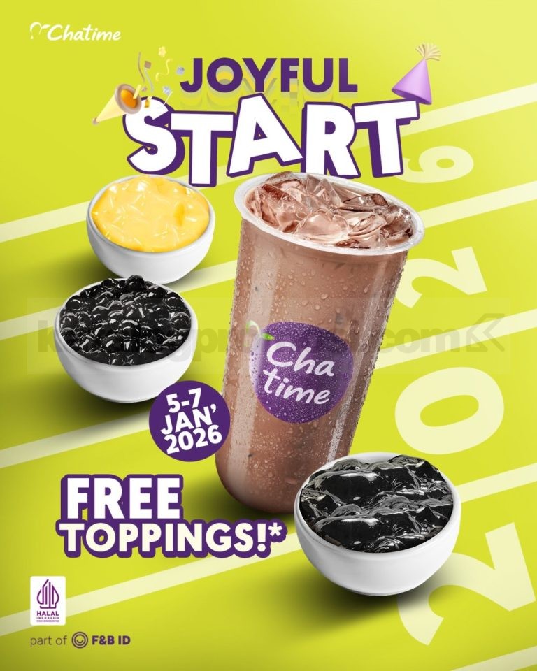 Promo Chatime Beli Large All Variant GRATIS Topping