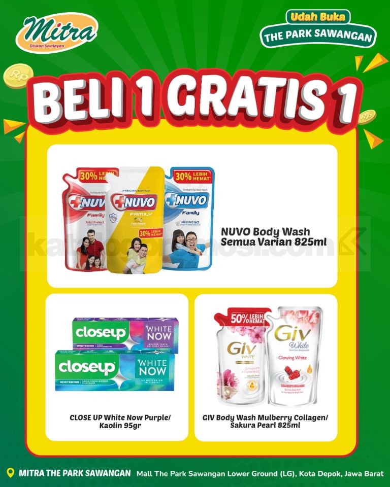 Promo Grand Opening Mitra Diskon Swalayan The Park Sawangan periode 30 ...