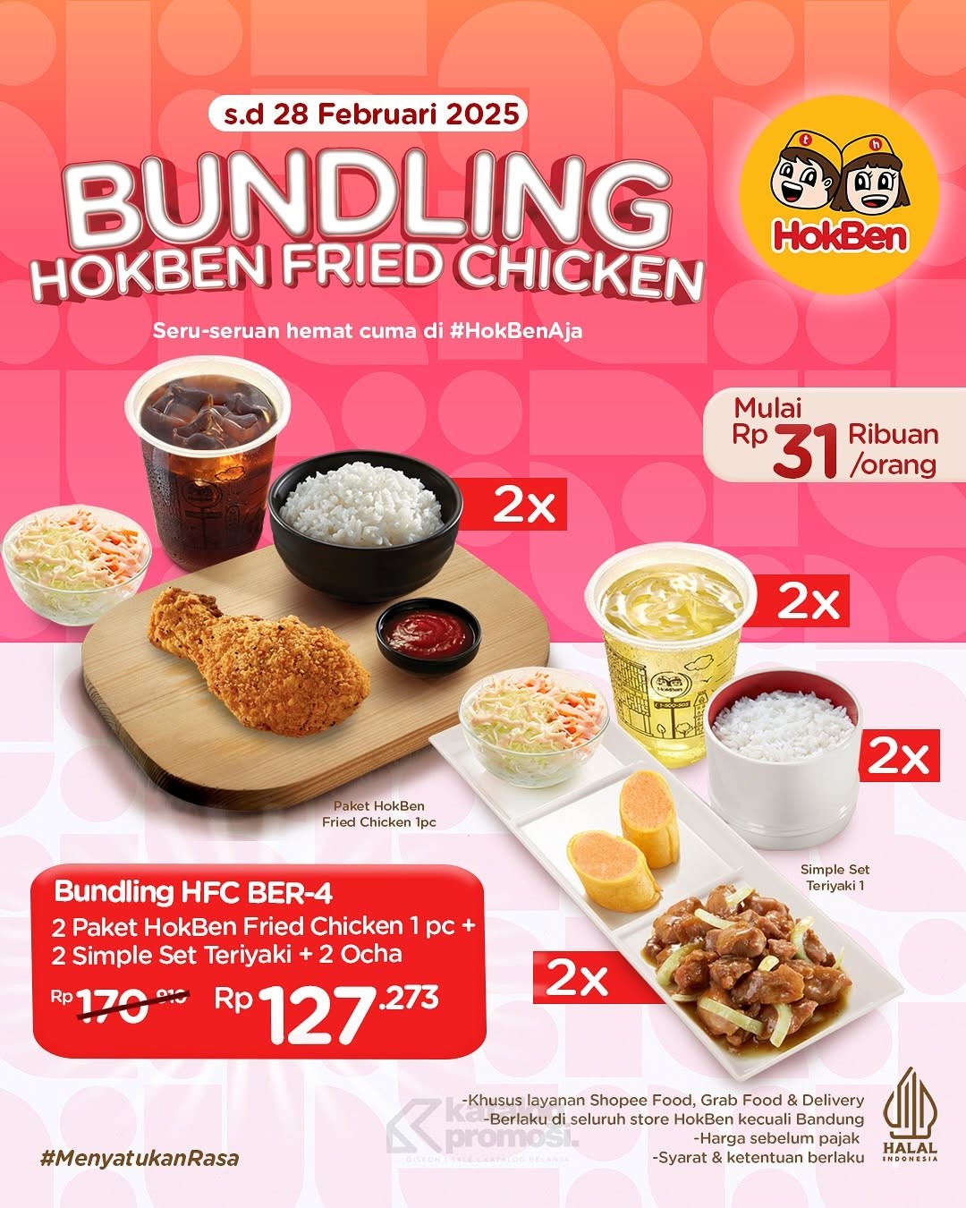 Promo HokBen Fried Chicken Bundling Seru Mulai Rp29 Ribuan • SoPasti.Com