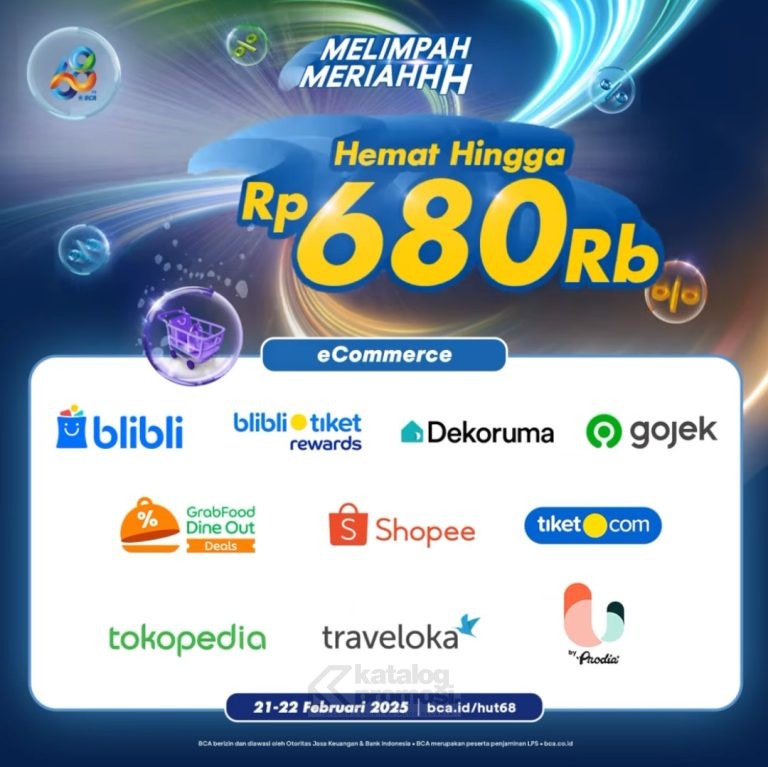 Promo HUT BCA 68 - Diskon hingga 68% dan Cashback 368K