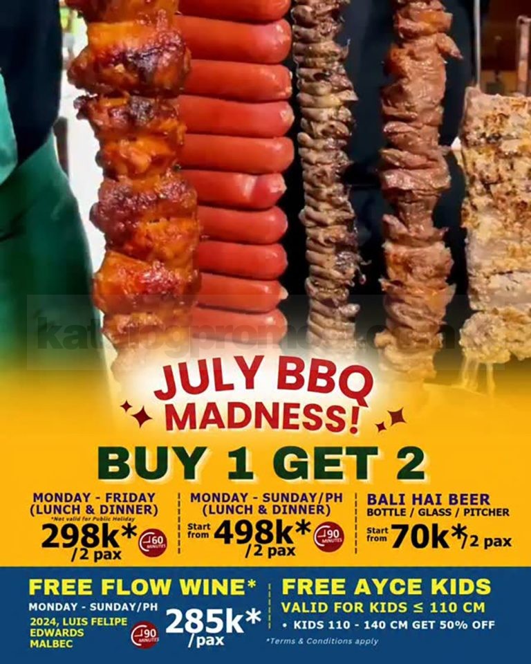 Promo Tucano's July BBQ Madness Paket AYCE 2 pax Mulai Rp298K