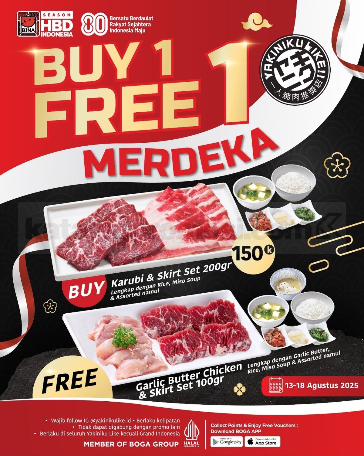 Promo Yakiniku Like Merdeka Buy 1 Get 1 Free • SoPasti.Com
